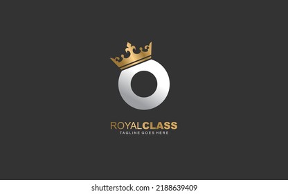 O Logo King Crown Letter Template Stock Vector (Royalty Free ...