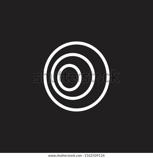 O Logo Vector Illustration Black Background Stock Vector (Royalty Free ...