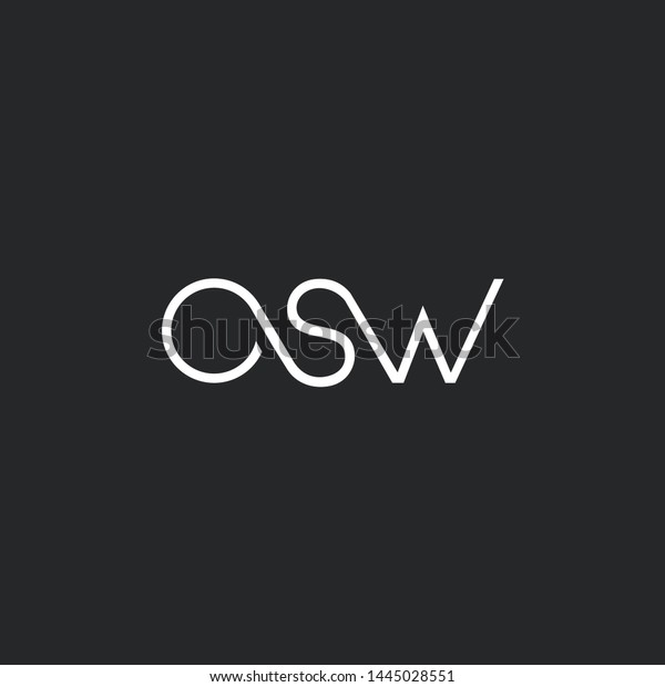 O S W Letters Joint Logo Stock Vector (Royalty Free) 1445028551 ...