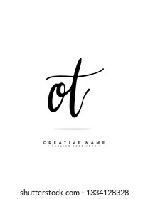O T Ot Initial Logo Signature Stock Vector (Royalty Free) 1334128328 ...