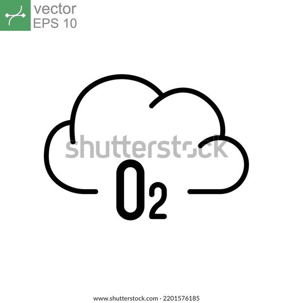 O2 Cloud Oxygen Icon Chemistry Molecules: เวกเตอร์สต็อก (ปลอดค่า ...