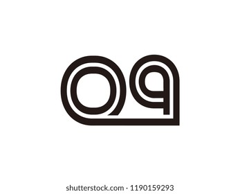O9 Logo Combination Letters Numbers Stock Vector (Royalty Free ...
