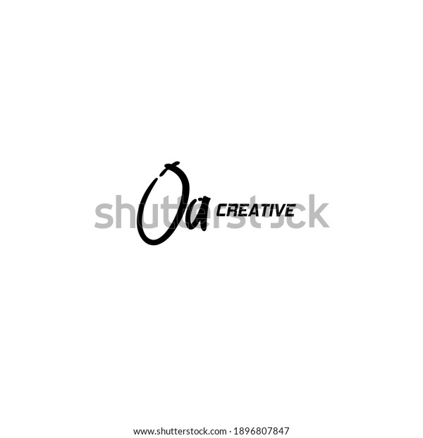 Oa Initial Handwriting Beauty Monogram Stock Vector (Royalty Free ...