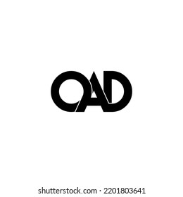 Oad Letter Original Monogram Logo Design Stock Vector (Royalty Free ...