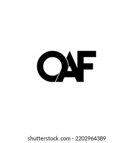 Oaf Letter Original Monogram Logo Design Stock Vector (Royalty Free ...