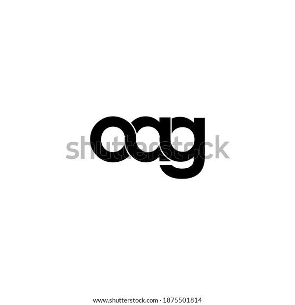 Oag Letter Original Monogram Logo Design Stock Vector (Royalty Free ...