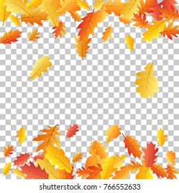 Oak Leaf Vector Frame Border Illustration Stock Vector (Royalty Free ...