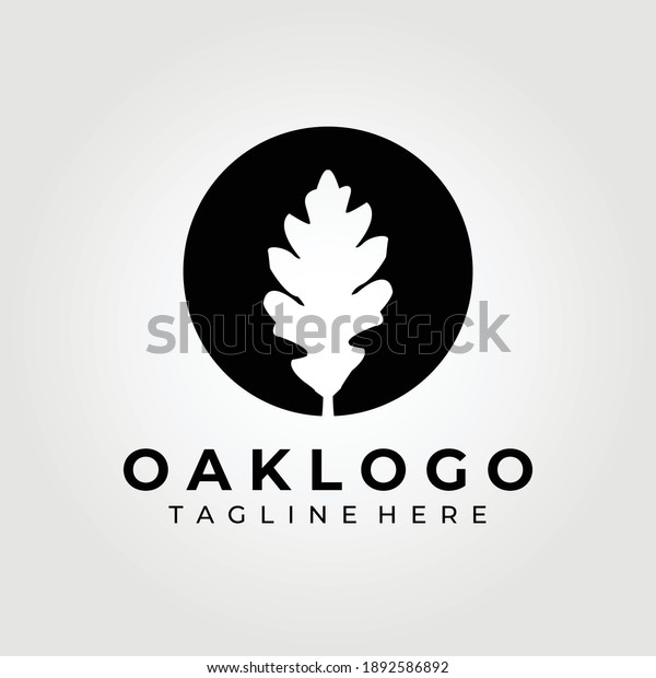 Oak Leaf Logo Vector Illustration Design Stock Vector (Royalty Free ...