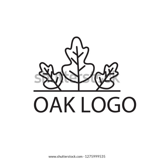 Oak Logo Design Modern Emblem Company Stock Vector (Royalty Free ...