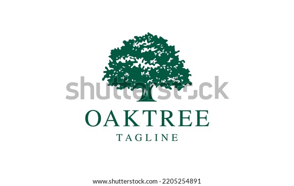 Oak Tree Logo Design Wood Stock Vector (Royalty Free) 2205254891 ...