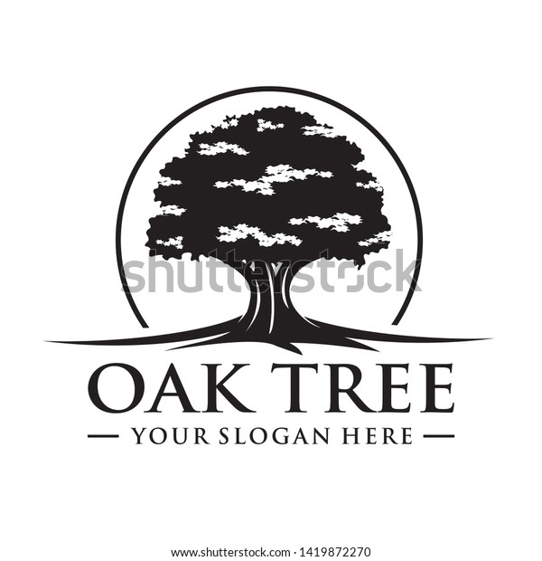 Oak Tree Logo Template Vector Stock Vector (Royalty Free) 1419872270 | Shutterstock