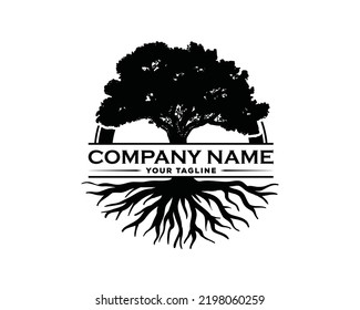 Oak Tree Roots Illustration Symbol Vector Stock Vector (Royalty Free ...