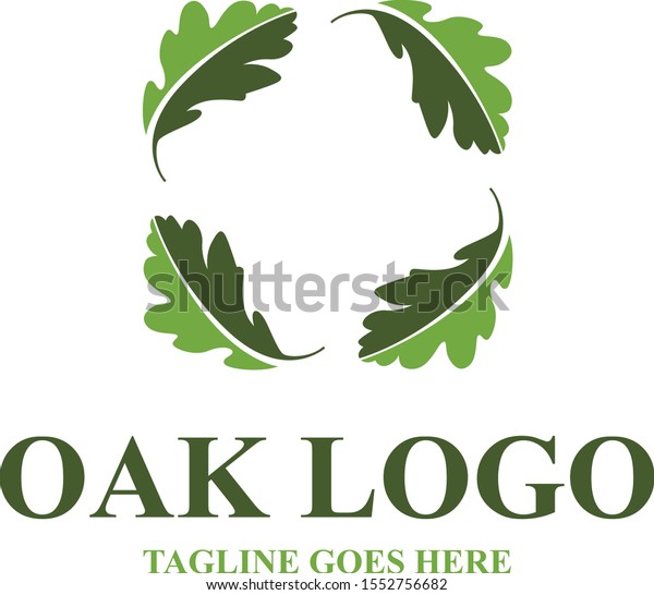Vektor Stok Oak Vector Logo Design Inspirations (Tanpa Royalti ...