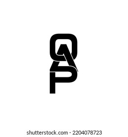 Oap Lettering Original Monogram Logo Design Stock Vector (Royalty Free ...