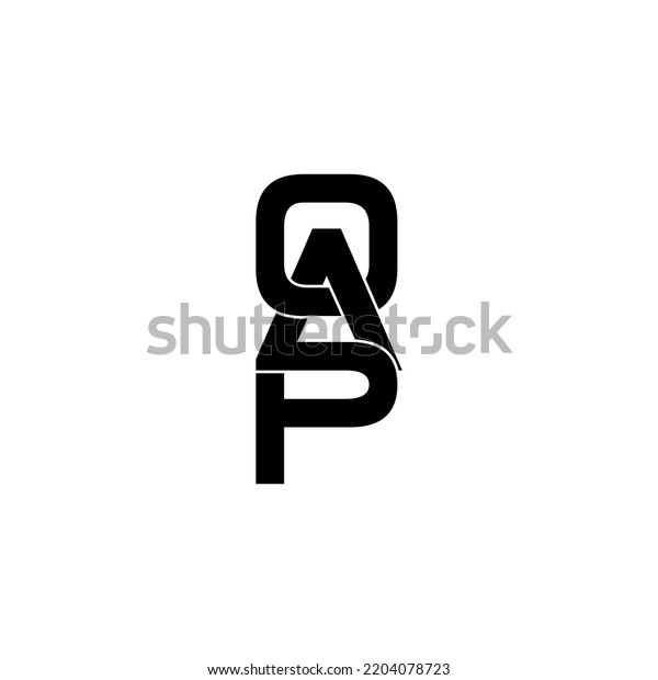 Oap Lettering Original Monogram Logo Design Stock Vector (Royalty Free ...