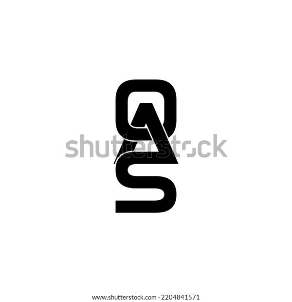 Oas Letter Original Monogram Logo Design Stock Vector (Royalty Free ...