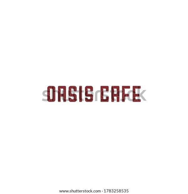 Oasis Cafe Design Logo Food Drink Stock Vector (Royalty Free ...