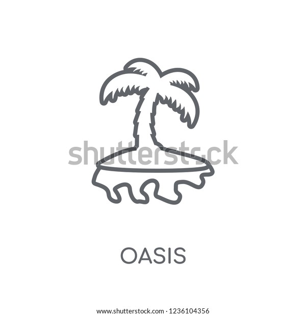 Oasis Linear Icon Modern Outline Oasis Stock Vector (Royalty Free ...
