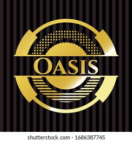 Oasis Shiny Emblem Vector Illustration Detailed Stock Vector (Royalty ...
