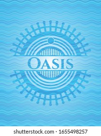 Oasis Water Concept Emblem Background Vector Stock Vector (Royalty Free ...