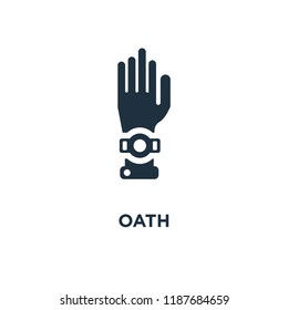 Oath Icon Black Filled Vector Illustration Stock Vector (Royalty Free ...