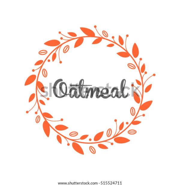 Oatmeal Cookie Logo Design: vector de stock (libre de regalías ...