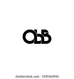 lettre obb conception originale du logo : image vectorielle de stock ...
