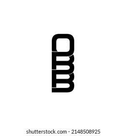 Obb Typography Letter Monogram Logo Design Stock Vector (Royalty Free ...