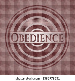 Obedience Red Emblem Geometric Background Seamless Stock Vector ...