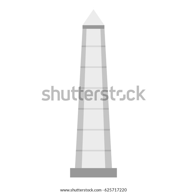 Obelisk Icon Flat Illustration Obelisk Vector Stock Vector (Royalty ...