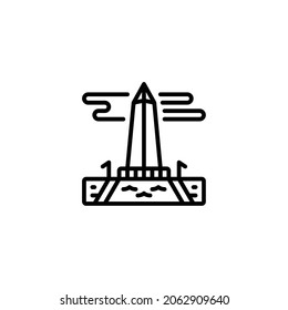 Obelisk Line Icon Vector Template Stock Vector (Royalty Free ...