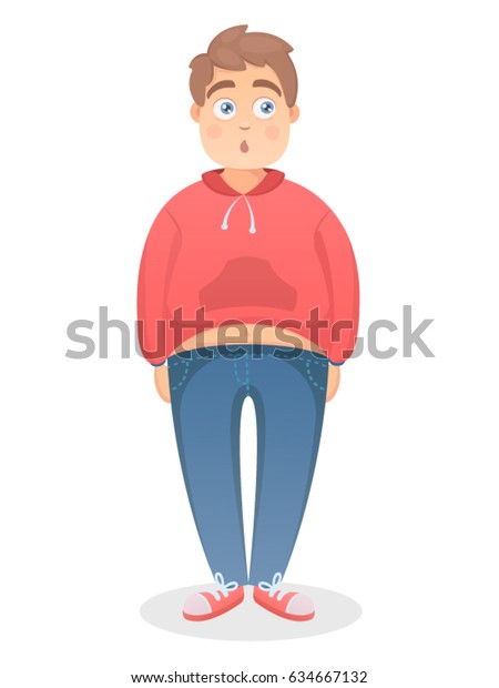 Obese Man Fat Sad Boy Vector 스톡 벡터(로열티 프리) 634667132 | Shutterstock