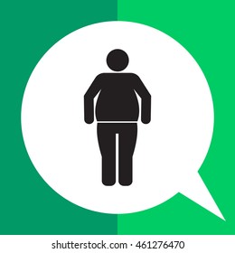Obese Man Icon Stock Vector (Royalty Free) 461276470 | Shutterstock