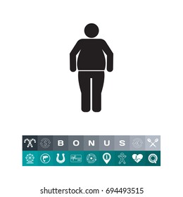 Obese Man Icon Stock Vector (Royalty Free) 694493515 | Shutterstock