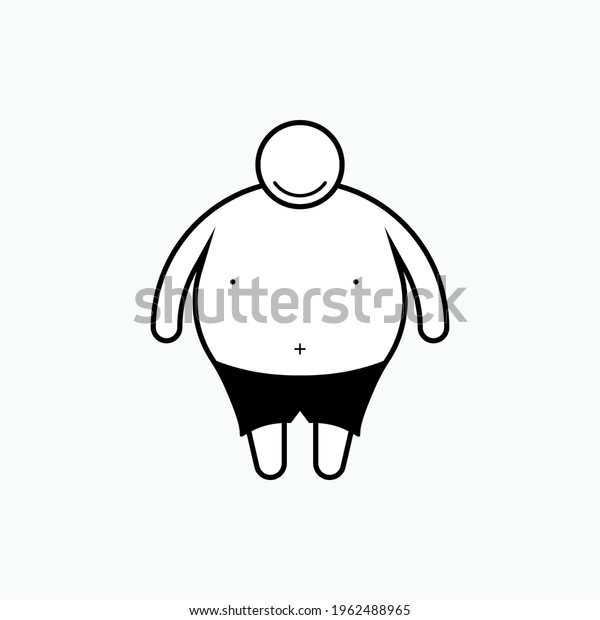 Obesity Icon Fatness Symbol Vector Logo Stock Vector (Royalty Free ...