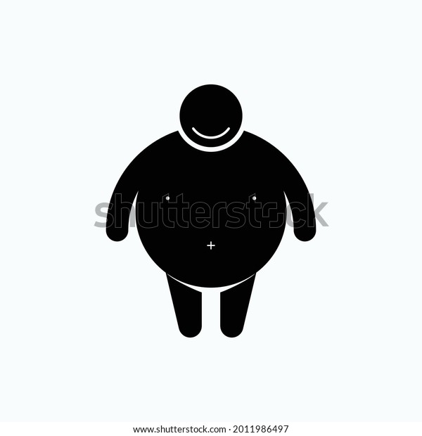 Obesity Icon Fatness Symbol Vector Stock Vector (Royalty Free ...