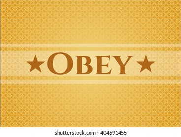 Obey Card Banner Stock Vector (Royalty Free) 404591455 | Shutterstock
