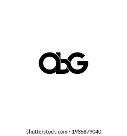 Vektor Stok Obg Letter Original Monogram Logo Design (Tanpa Royalti ...