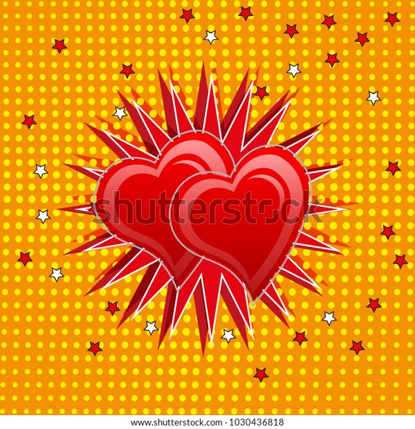 Object Style Pop Art Form Two Stock Vector (Royalty Free) 1030436818 ...