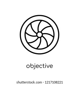 Objective Icon Trendy Modern Flat Linear Stock Vector (Royalty Free ...
