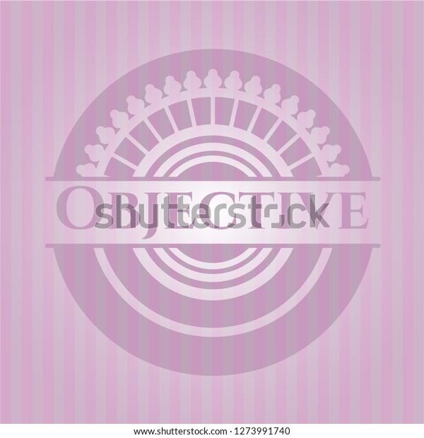 Objective Pink Emblem Vintage Stock Vector (Royalty Free) 1273991740 ...