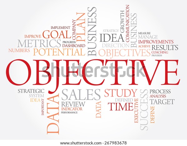 Objective Word Cloud Business Concept Stock Vector (Royalty Free ...