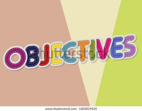 Objectives Letters Banner Border Stitches Stock Vector (Royalty Free ...