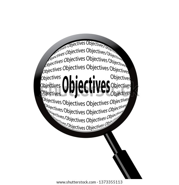 Objectives Magnifying Glass Stock Vector (Royalty Free) 1373355113