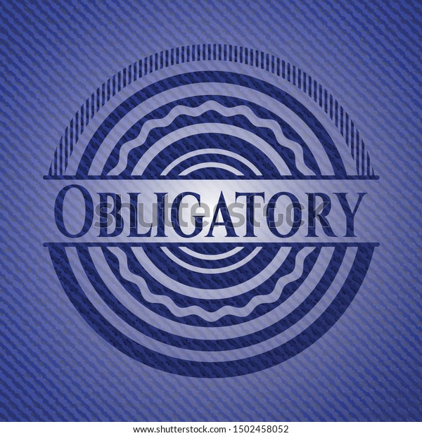 Obligatory Badge Jean Texture Vector Illustration Stock Vector (Royalty ...