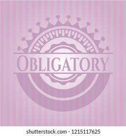 Obligatory Pink Emblem Stock Vector (Royalty Free) 1215117625 ...