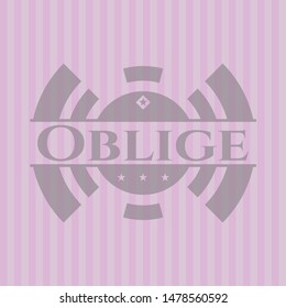 Oblige Pink Emblem Vector Illustration Detailed Stock Vector (Royalty ...