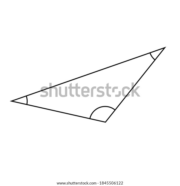 Oblique Triangle On White Background Stock Vector (Royalty Free ...