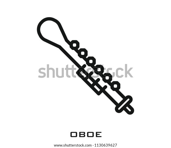 Oboe Icon Signs Stock Vector (Royalty Free) 1130639627 | Shutterstock