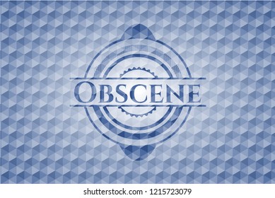 Obscene Blue Emblem Geometric Background Stock Vector (Royalty Free ...